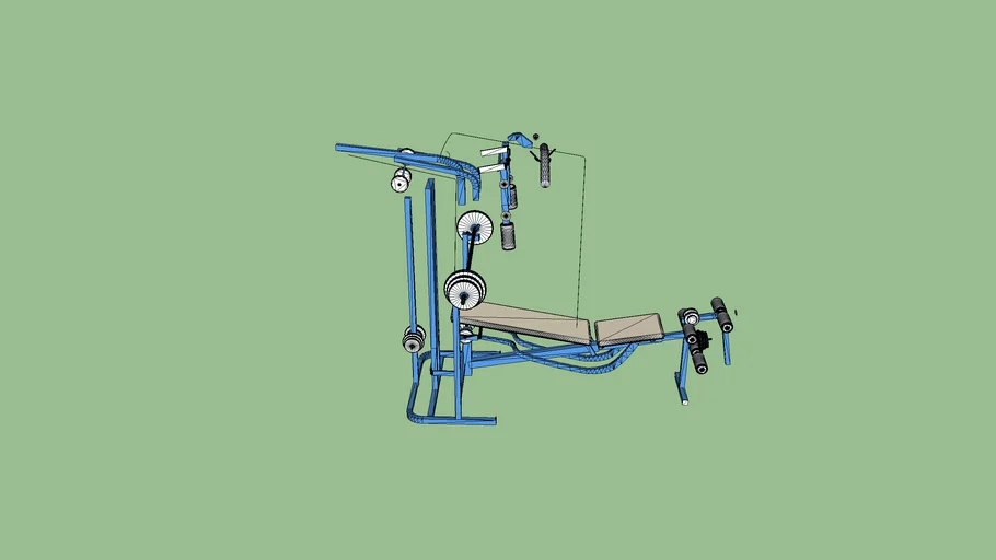 gym bench | 3D Warehouse