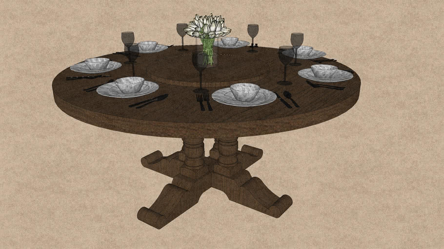 Round Dining Table | 3D Warehouse