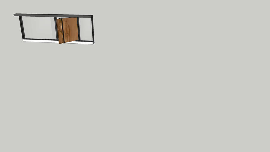 Dynamic wood metal and glass pivot door | 3D Warehouse