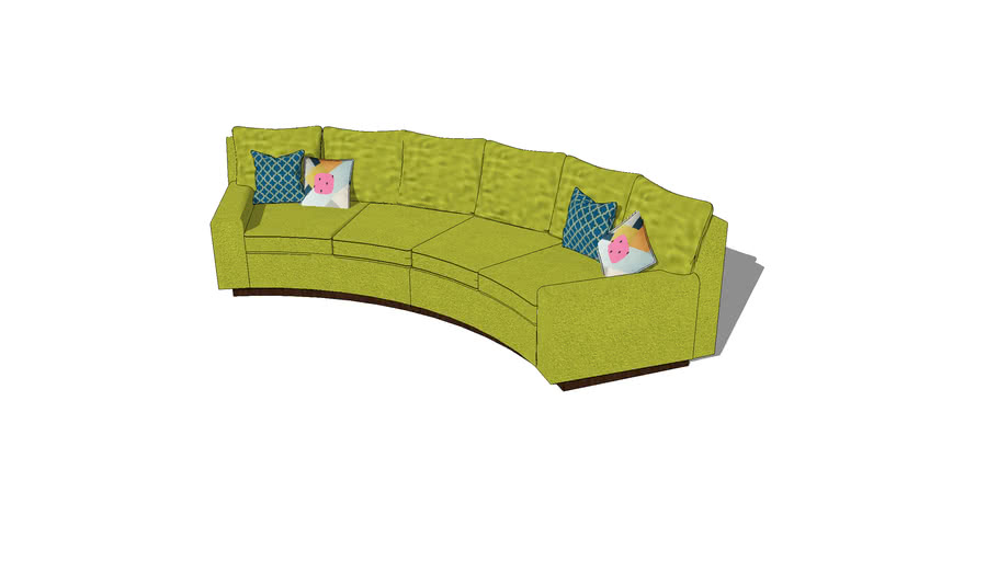 Curved contempary Sofa | 3D Warehouse