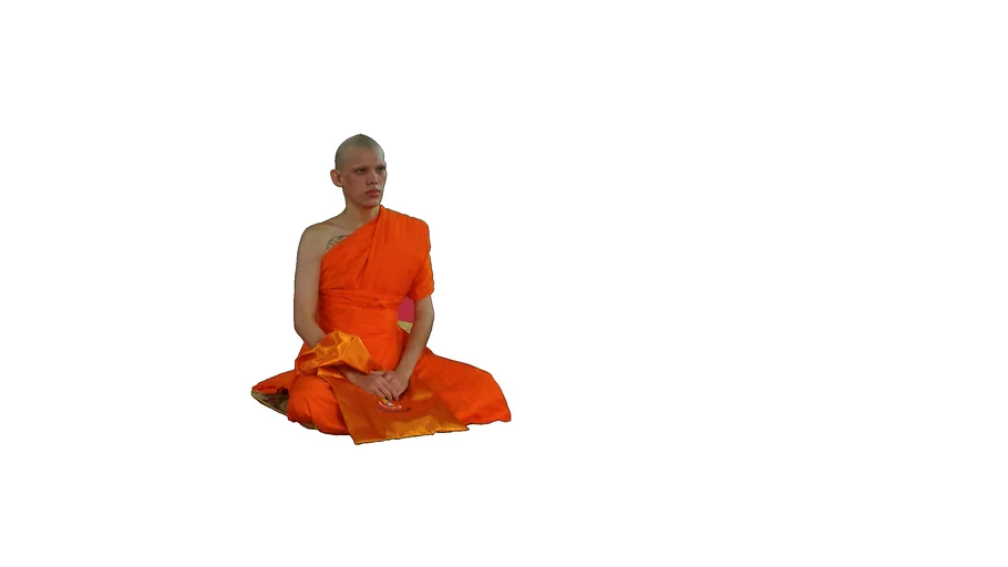 Monk sitting(2D) | 3D Warehouse