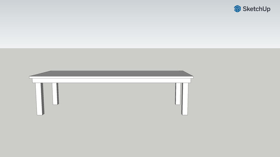 10' farmhouse table | 3D Warehouse