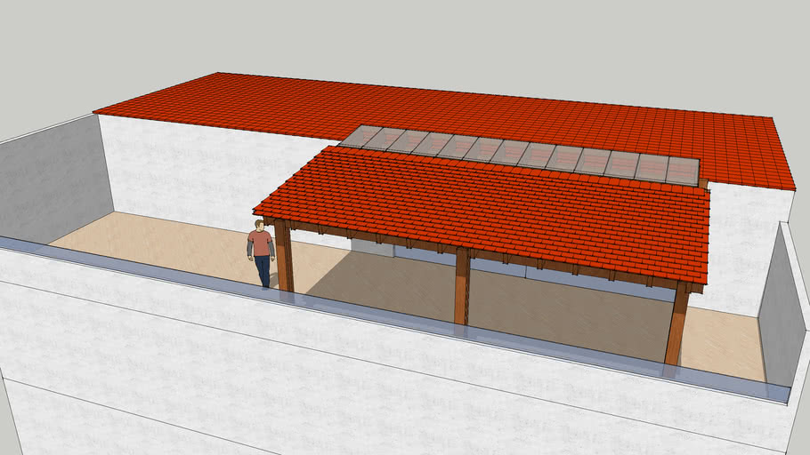 TECHO TEJA PLANA - MADERA | 3D Warehouse