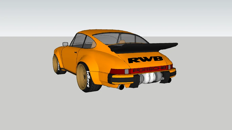 Porsche 911 RWB RAUH-Welt Begriff 84's With Twin Turbo | 3D Warehouse