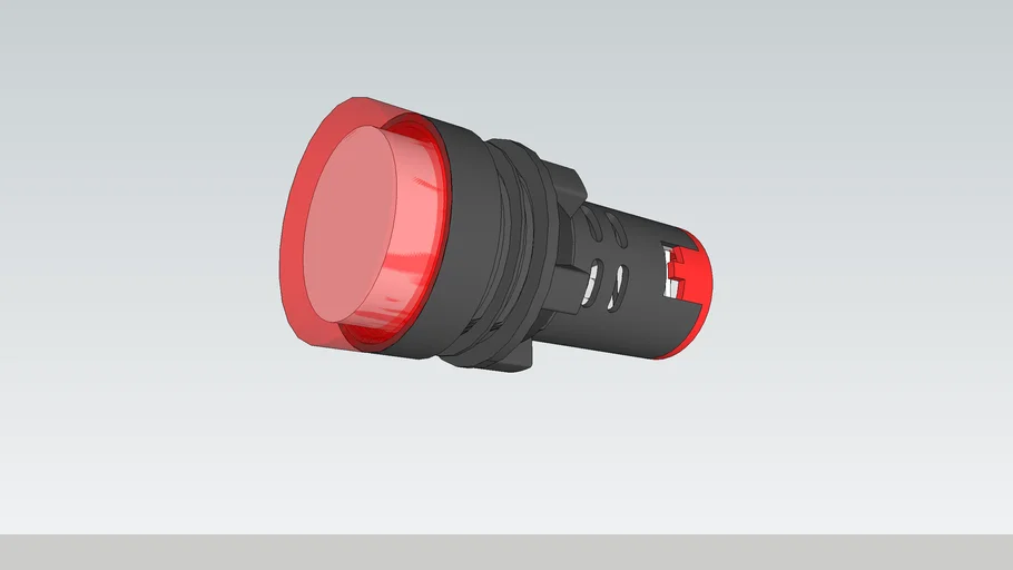 Lampara piloto led 220 ac rojo Red light lamp 22 mm LED pilot display ...