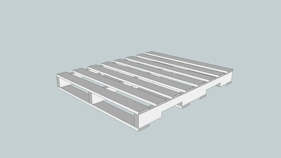 ISO Poly 48 x 40 4way Pallet | 3D Warehouse