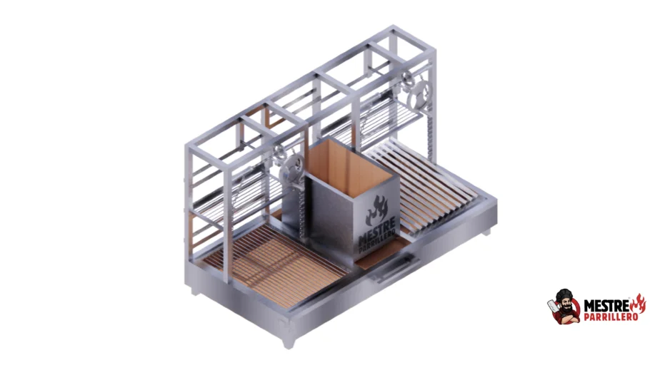 CHURRASQUEIRA PARRILLA DE ELEVAÇÃO PARA BANCADA COM FIREBOX CENTRAL ...