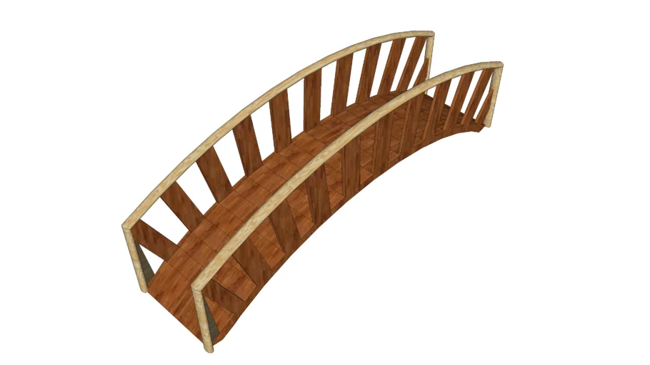 Small wood bridge | 3D Warehouse