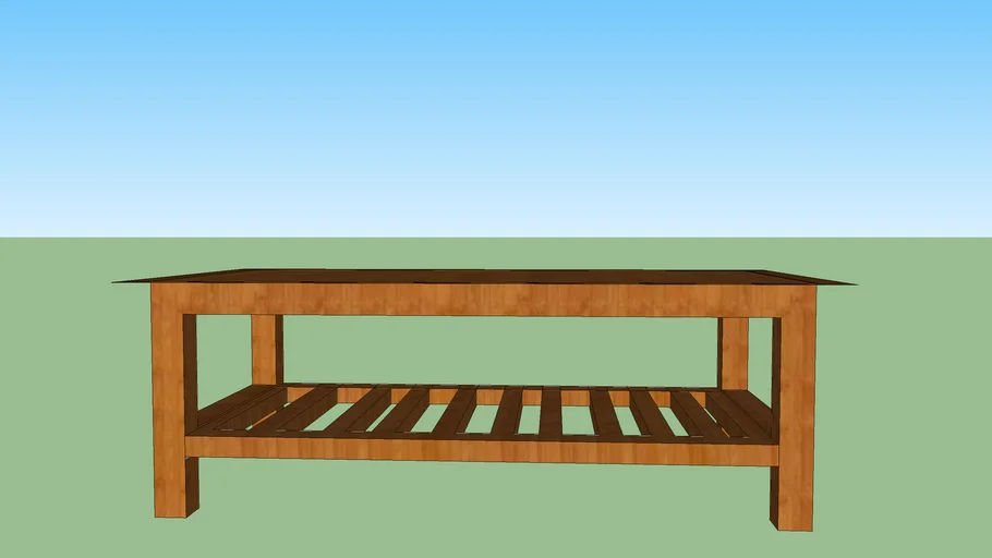 coffee table with magazine rack | 3D Warehouse