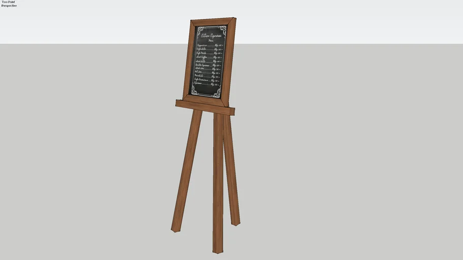 Simple Wooden Easel Stand | 3D Warehouse