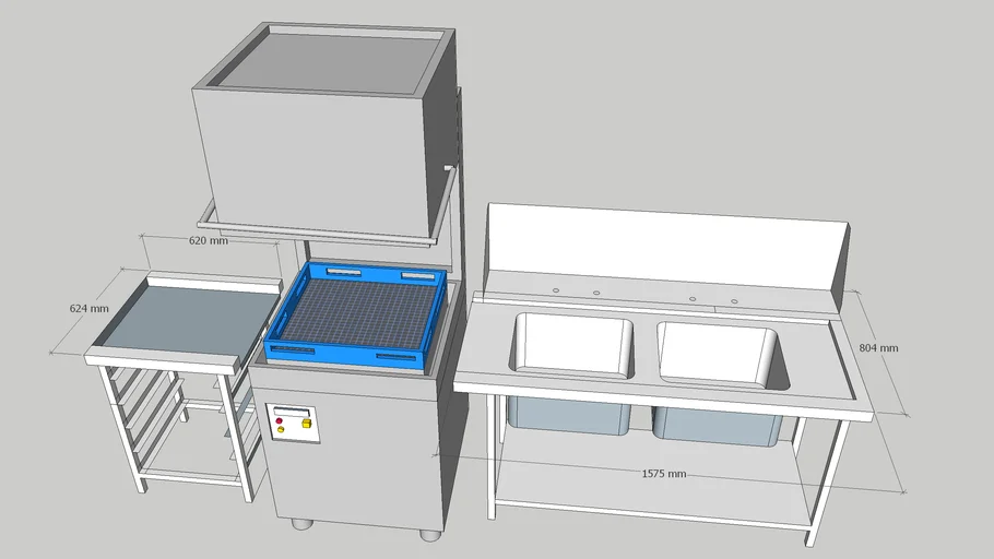 Dish waser and table inlet and exit | 3D Warehouse
