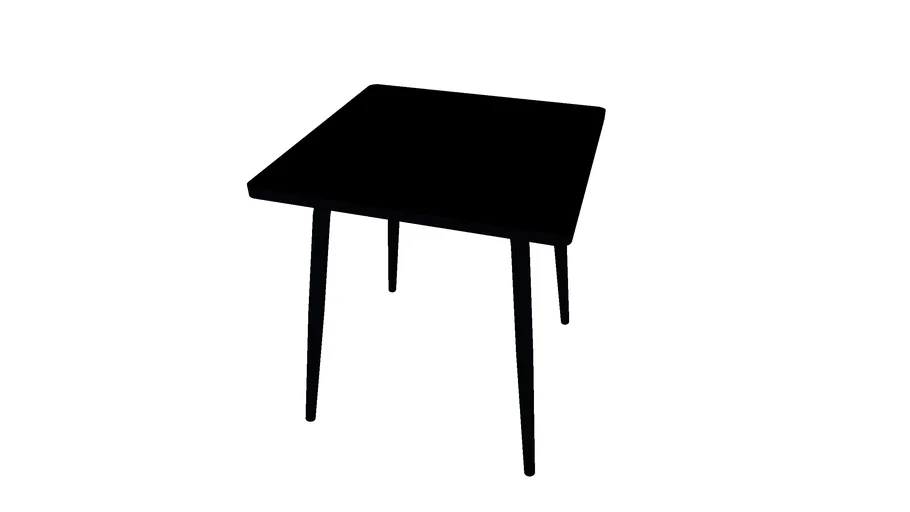 Vera – Table 70x70 noir pieds noirs.skp | 3D Warehouse