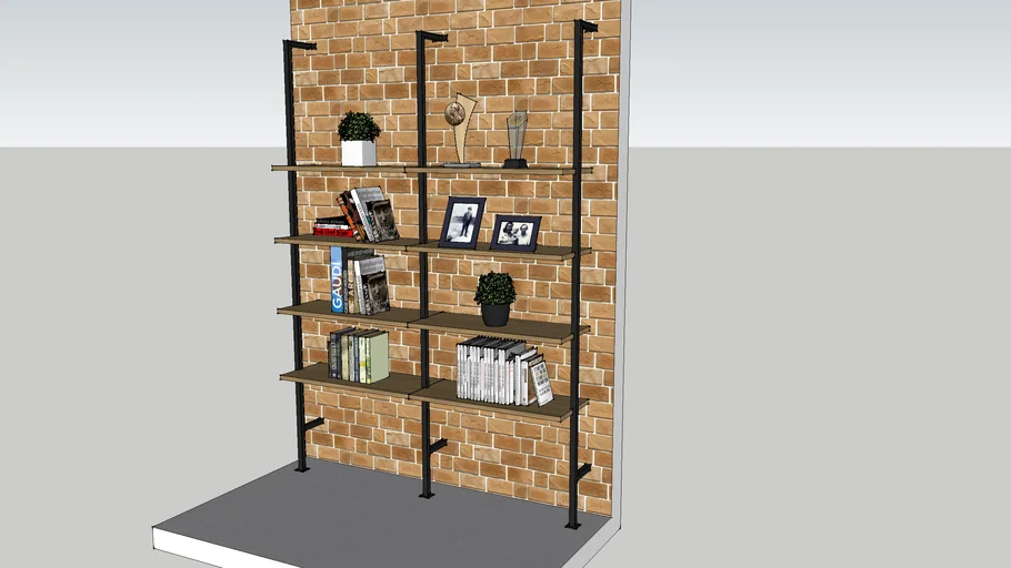 pole mounted shelving system | 3D Warehouse