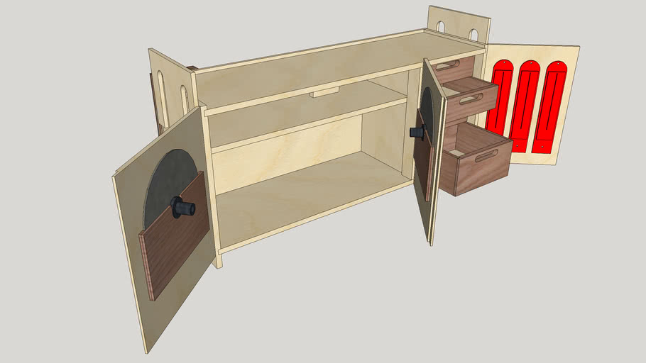 Shopsmith Mk. V - Underslung Accessory & Tool Storage Cabinet, v2.0 ...
