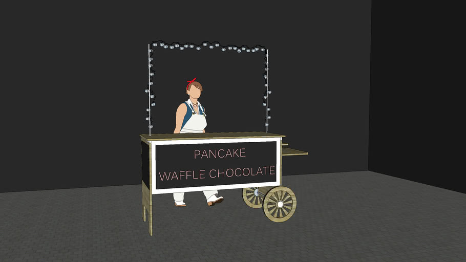foldable food cart | 3D Warehouse