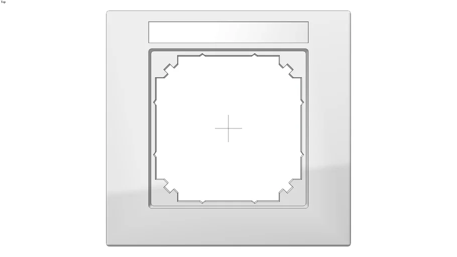 M-Plan frame, 1-gang, with labelling option, active white, glossy | 3D ...