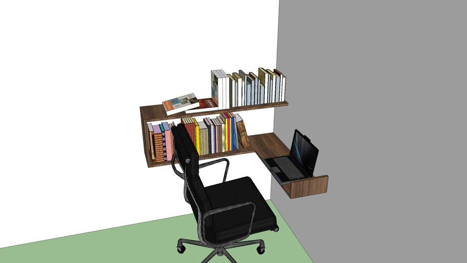Corner book shelf unit | 3D Warehouse