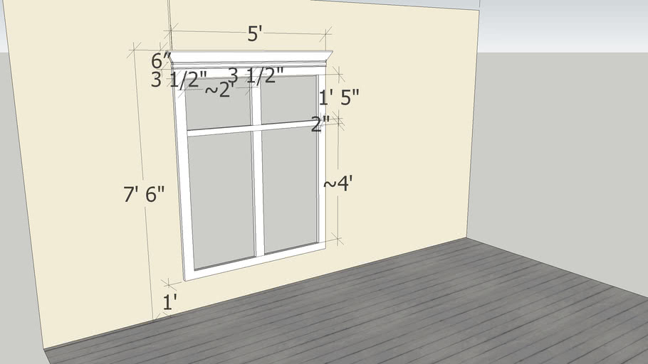 5' x 7'6' WINDOW | 3D Warehouse