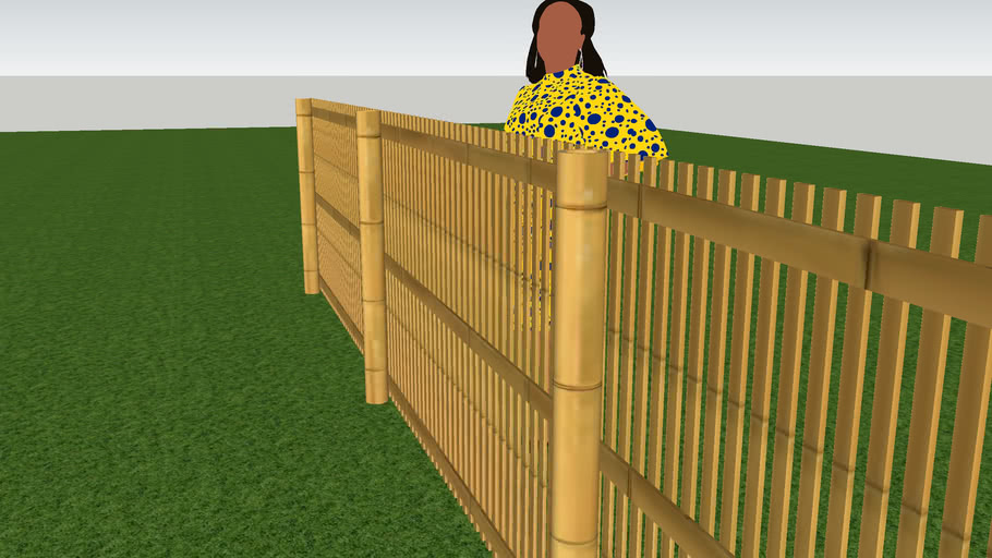 Model Pagar Bambu | 3D Warehouse