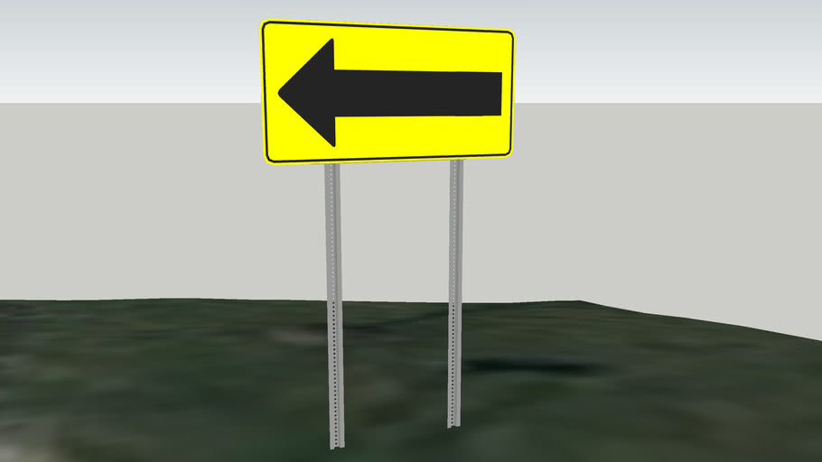 Left Turn Sign | 3D Warehouse