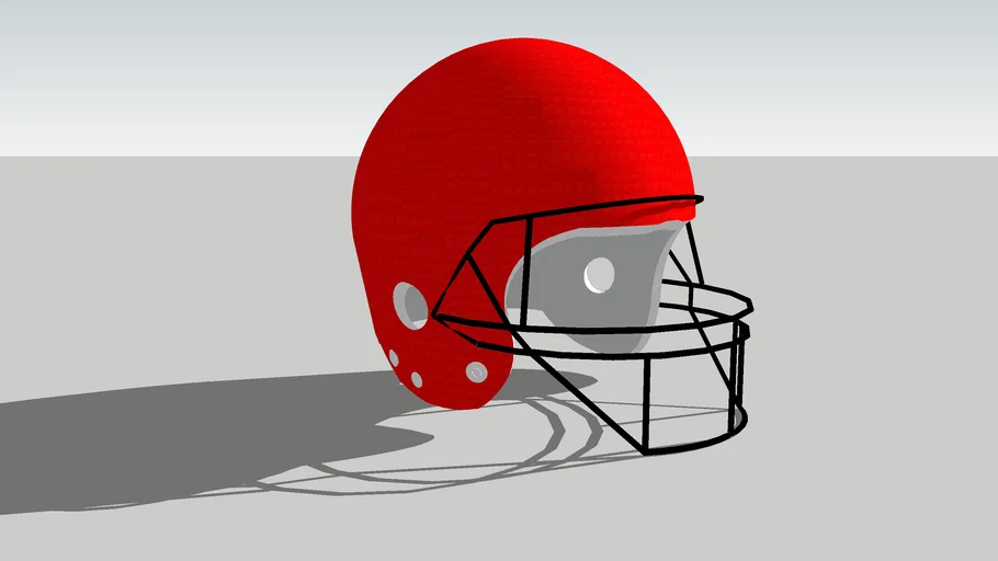 Red football Helmet | 3D Warehouse