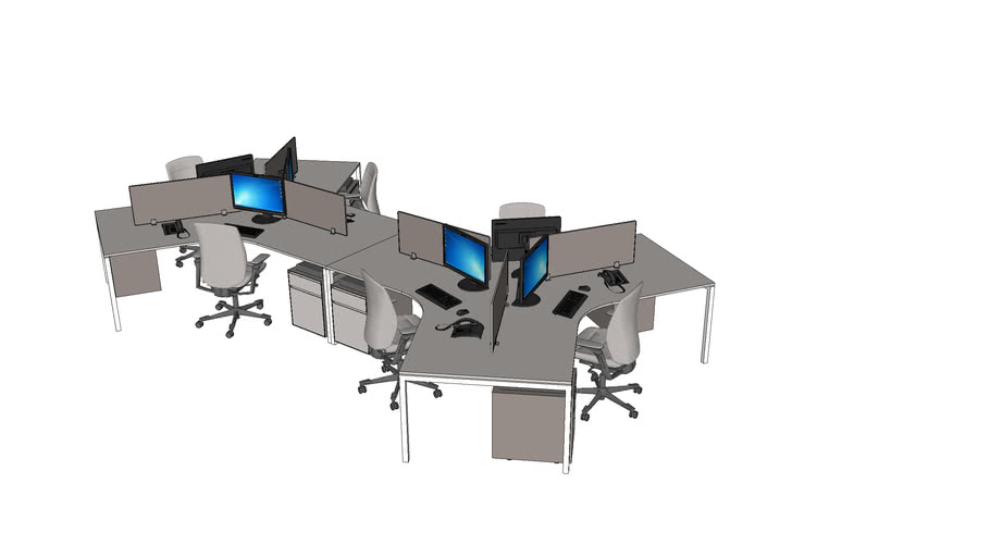 Workstation Desk | 3D Warehouse