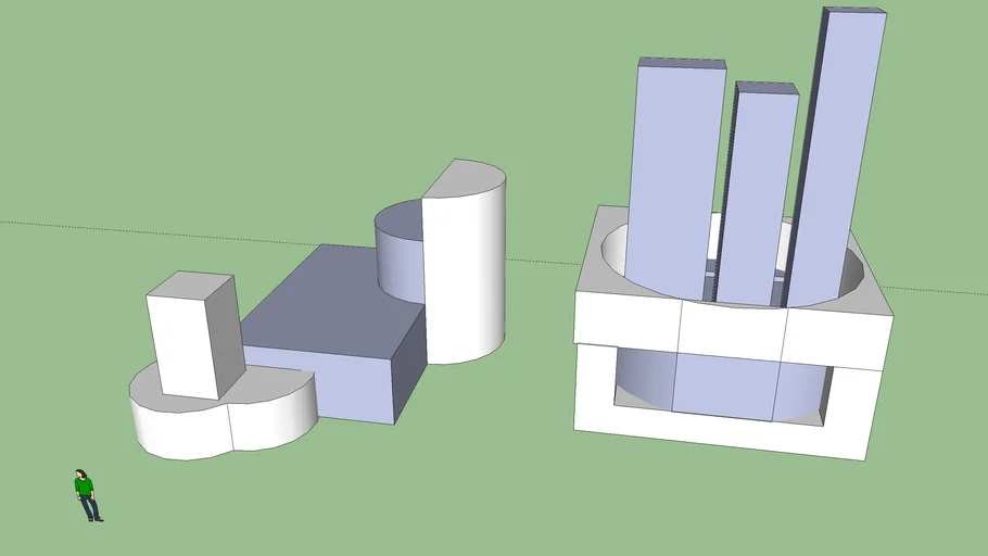 walt three center cube tower | 3D Warehouse