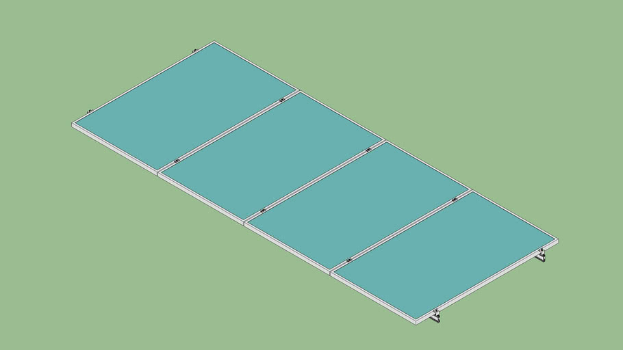 Unirac Solarmount Std with New Enhancements – 4 Module Array | 3D Warehouse