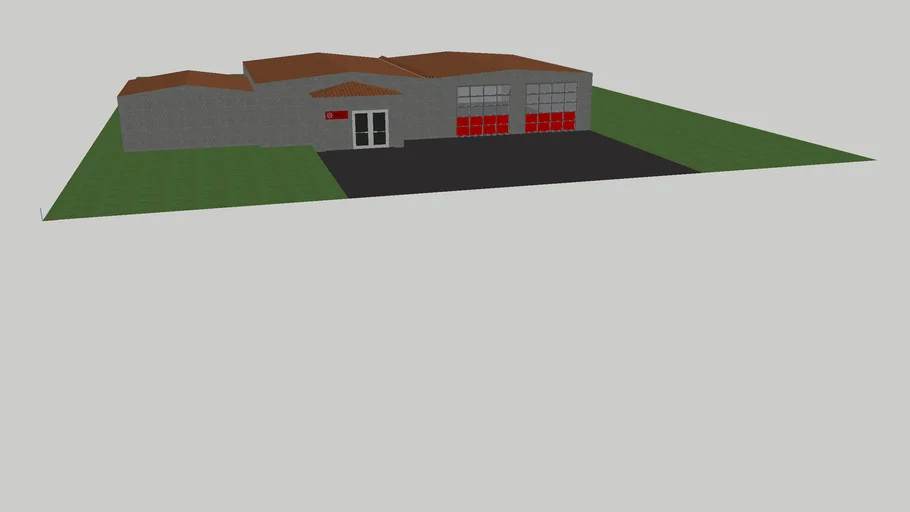 2 door fire station | 3D Warehouse