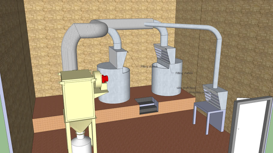 side draft dust collection system | 3D Warehouse