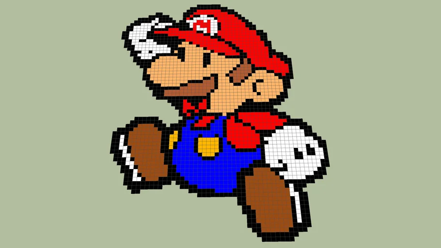 Mario pixel | 3D Warehouse