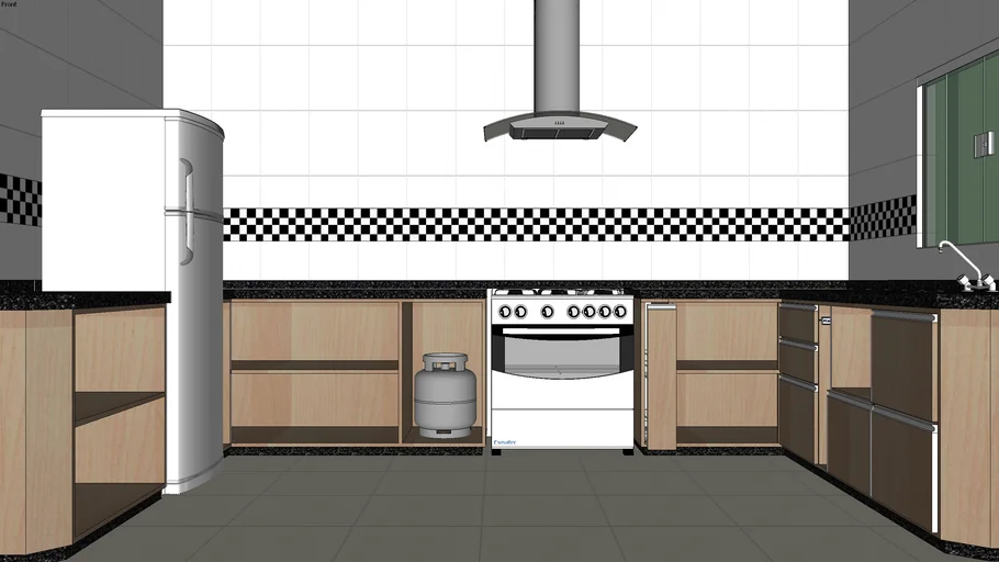 Cozinha mdf madeirado | 3D Warehouse