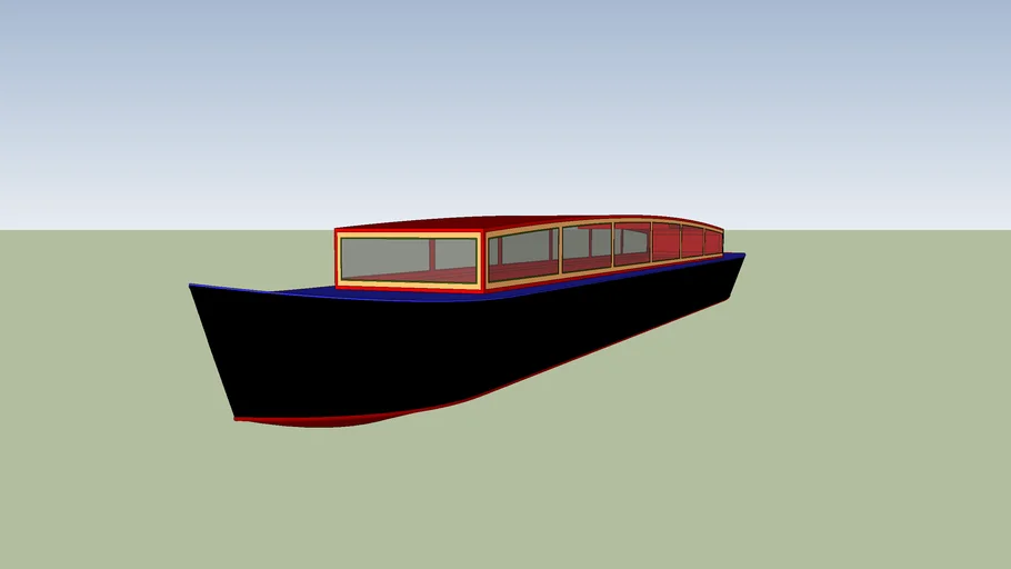 Canal boat hull. | 3D Warehouse