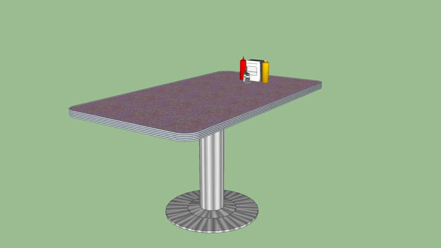 Retro Diner Table | 3D Warehouse