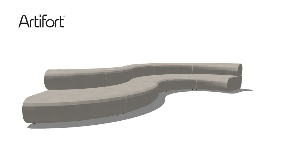 Artifort Track sofa composition 6, Norm Architects Design 2022 | 3D ...
