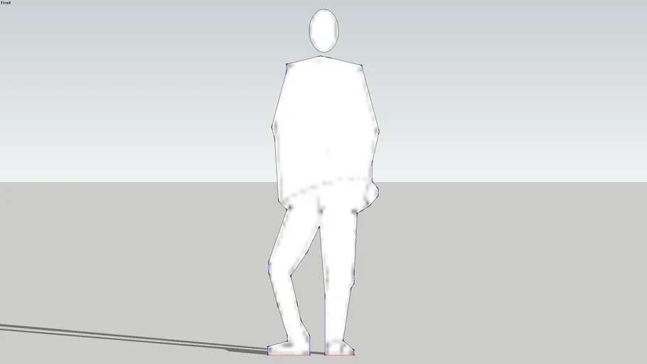 2D - Hand sketch Man standing | 3D Warehouse