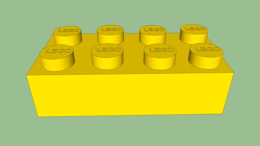 lego rectangle jaune | 3D Warehouse