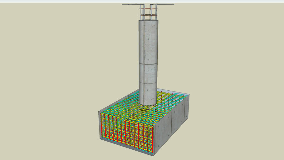 Reinforced Circular Column & Base | 3D Warehouse