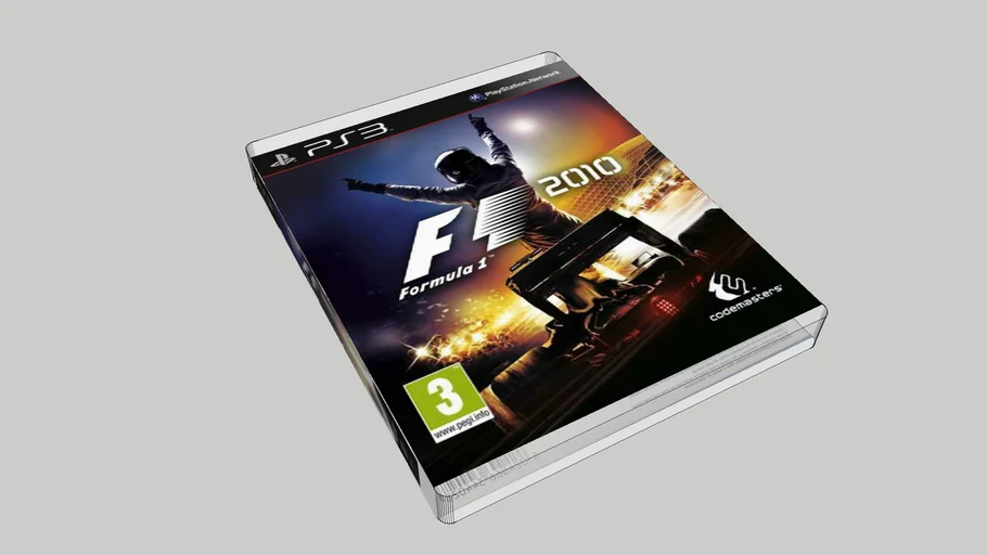 F1 2010 PS3 game cover (approx lifesize) | 3D Warehouse