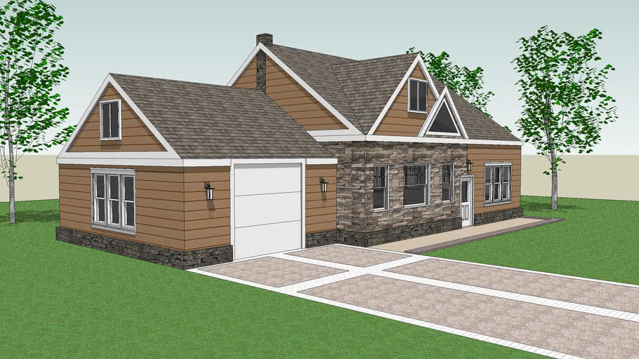 Simple Brown House | 3D Warehouse