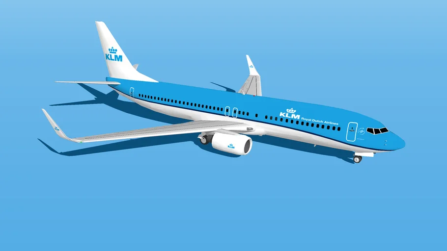KLM Royal Dutch Airlines Boeing 737-800 Aircraft (New Livery) | 3D ...