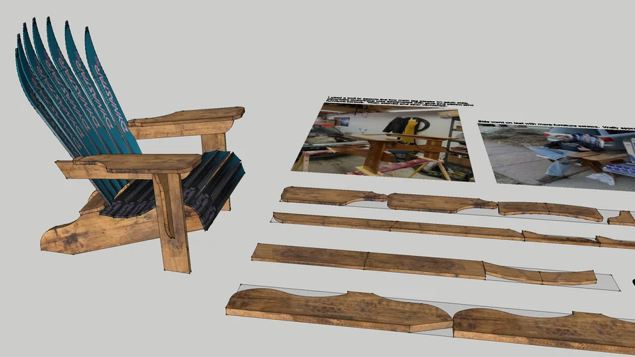 Adirondack Ski Chair DIY w templates | 3D Warehouse