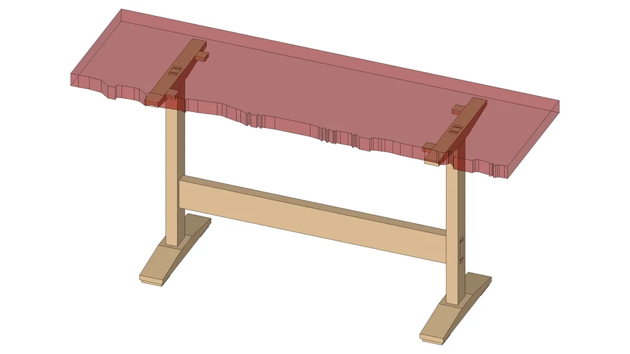 Infinity Cutting Tools - Live Edge Slab Table Base | 3D Warehouse