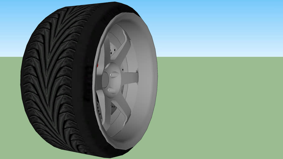 Stretched tire Drift Wheel | 3D Warehouse