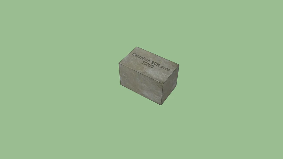 48: Cadmium Metal Block (99% pure) | 3D Warehouse