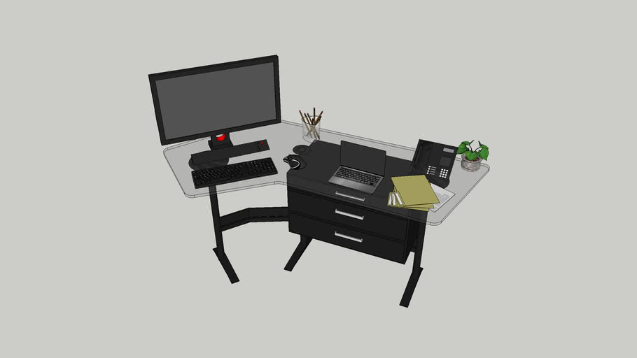 Office Desk Set #1 | 3D Warehouse