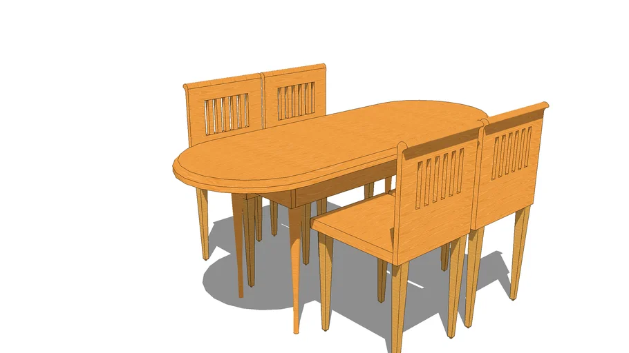table a manger en bois | 3D Warehouse
