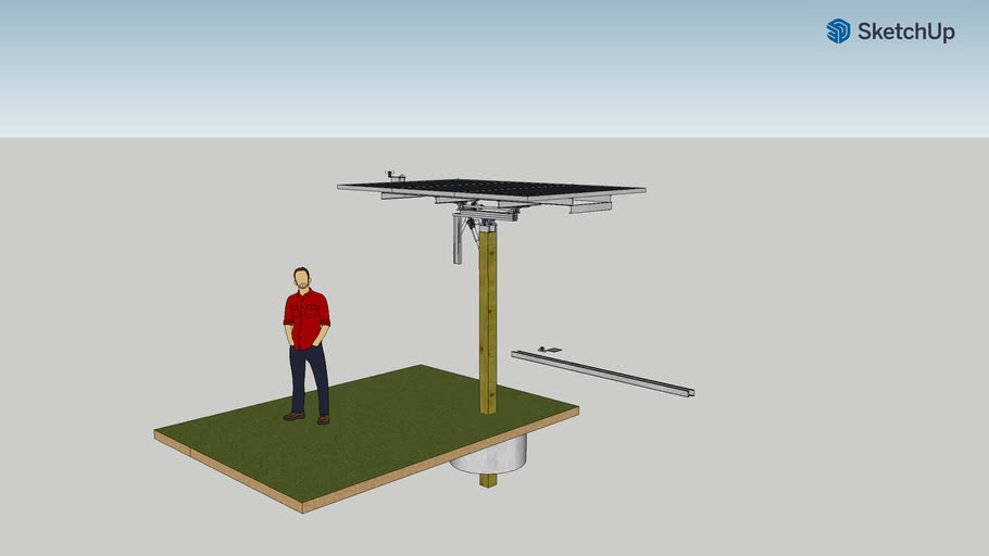 3 Panel Dual Axis Solar Tracker | 3D Warehouse