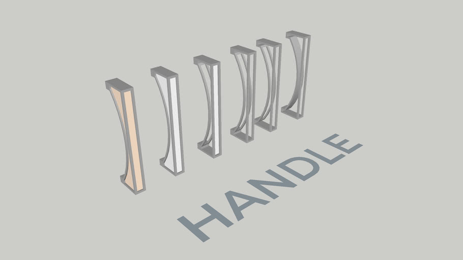 Handle collection in steel | 3D Warehouse