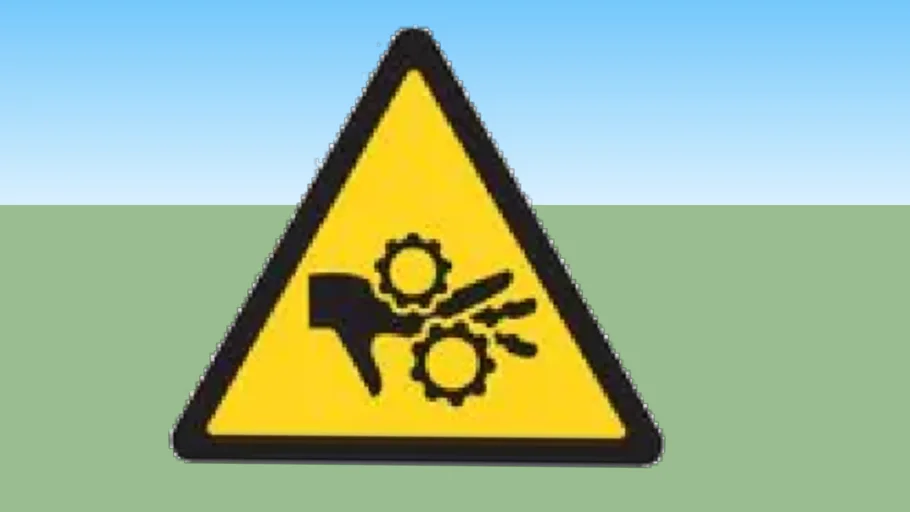 Warning hand injury possible yellow element. Watch your hands and ...
